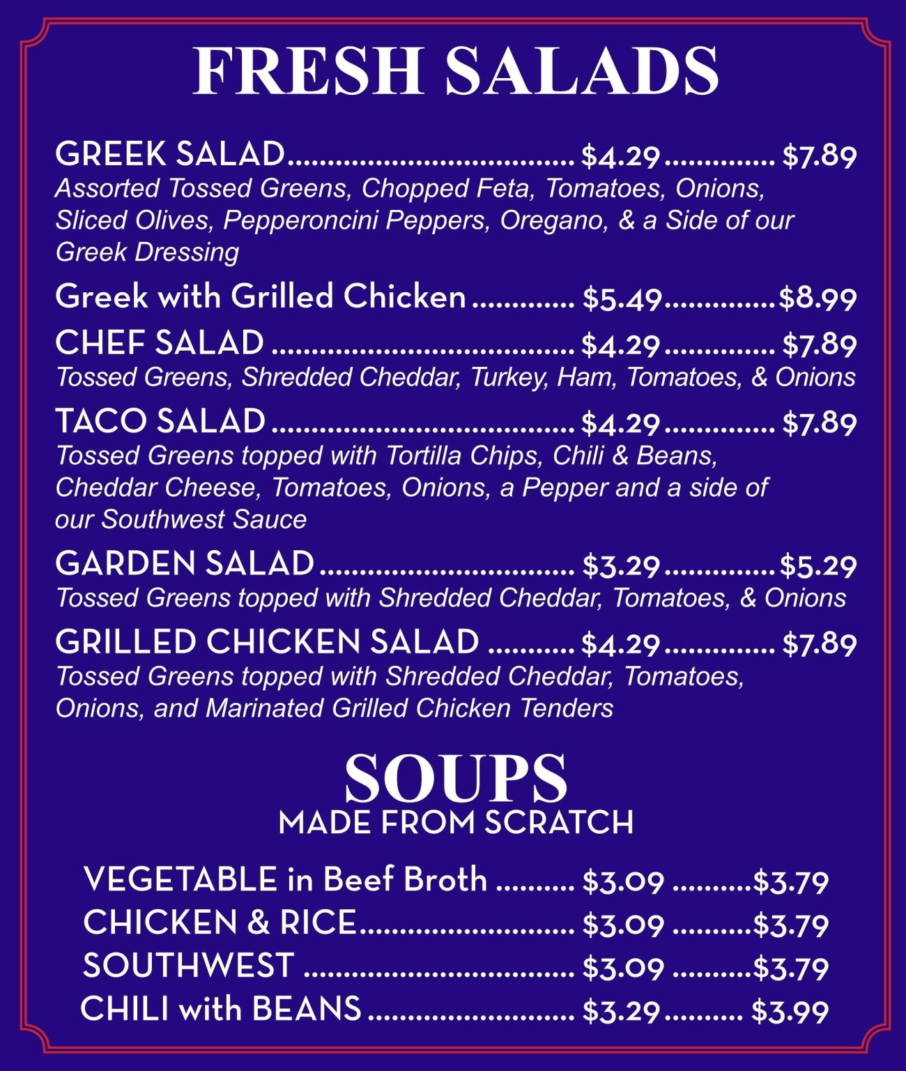 Menu | Hot Dog World | Hendersonville, NC