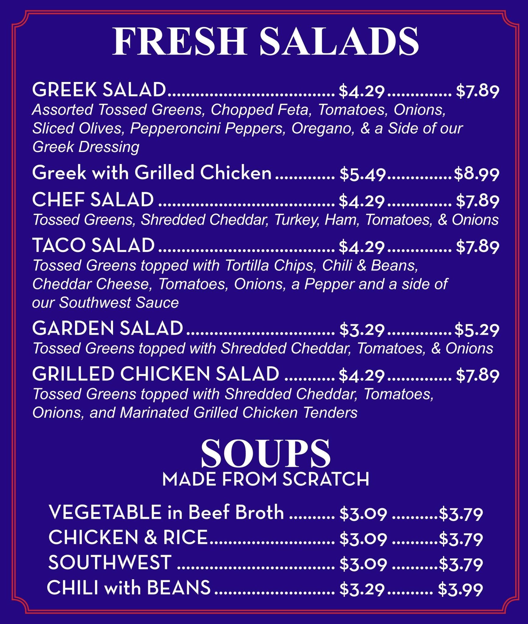 Menu | Hot Dog World | Hendersonville, NC