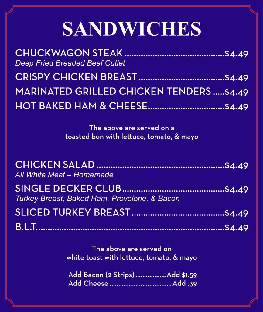Menu | Hot Dog World | Hendersonville, NC