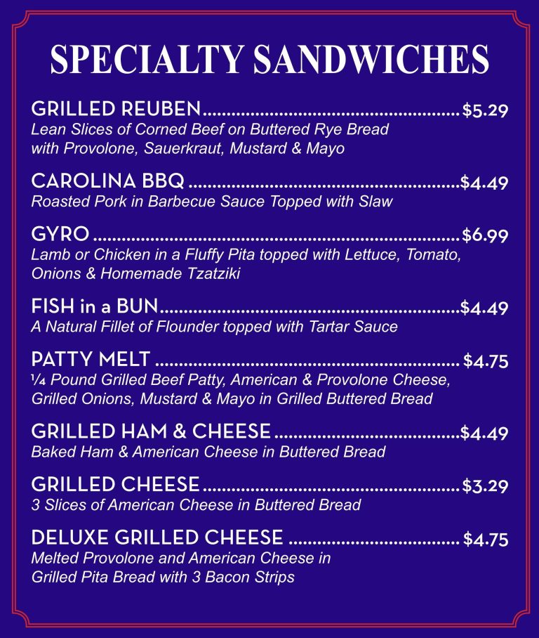 Menu | Hot Dog World | Hendersonville, NC